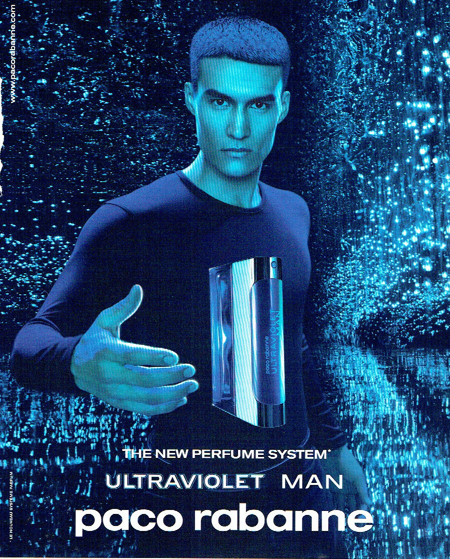 PUBLICITE ADVERTISING 026 2002 Paco Rabanne parfum homme Ultraviolet ...