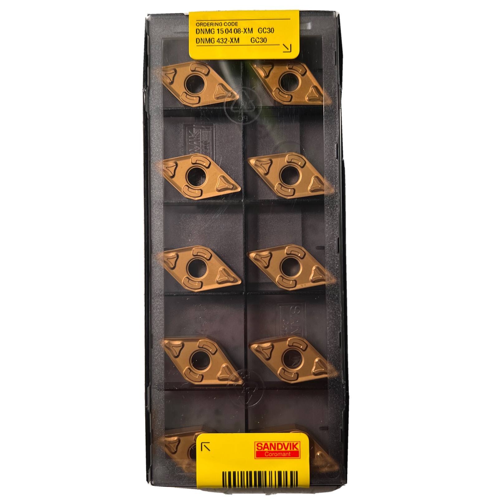 10 Pack SANDVIK DNMG 15 04 08-XM GC30 DNMG 432-XM GC30 CARBIDE INSERTS ...