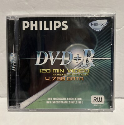 Philips DVD+R DVDR Blank Media 4.7GB 120 Minute NEW/ SEALED PACKAGE | eBay