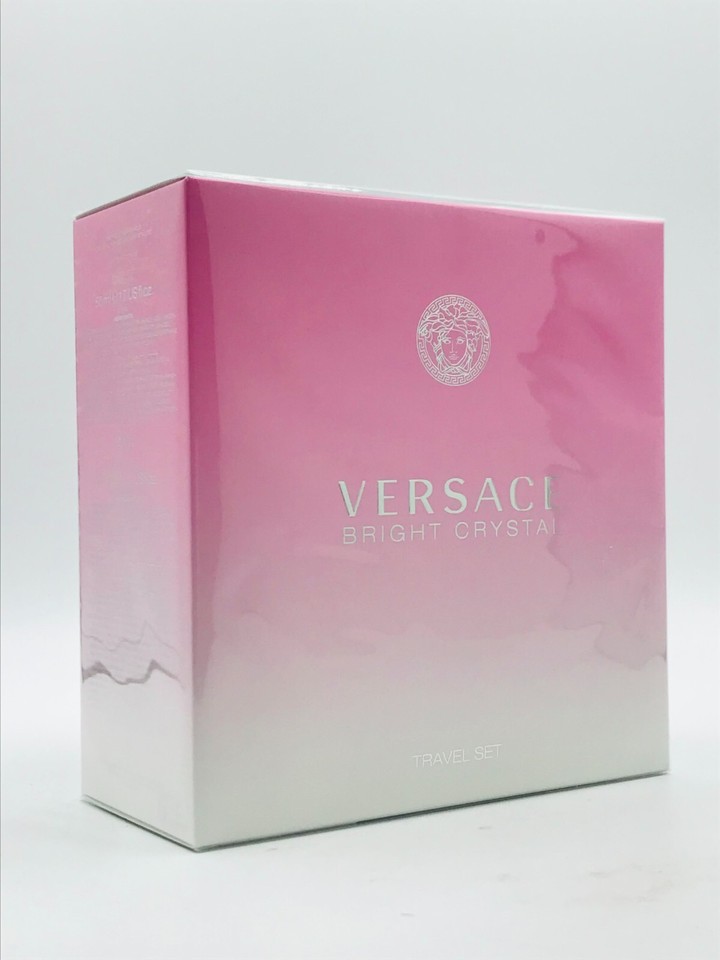 Versace Bright Crystal 2pc Set Perfume edt Spray 1.7 oz Body Lotion 3.4 ...