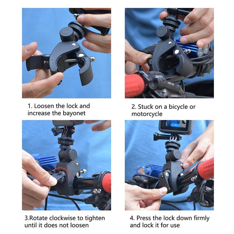 REFLEX 360° Quick Release Handlebar Clamp Mount for GoPro Hero 13–8 ...