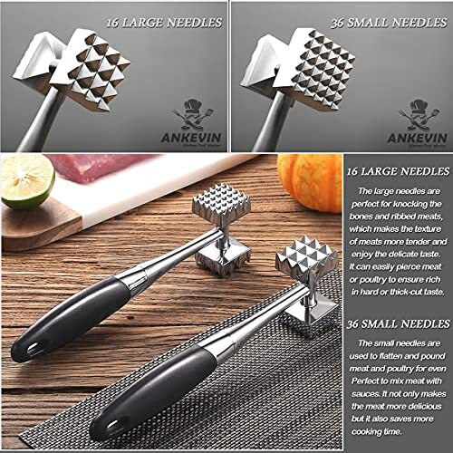 Meat Tenderizer Dual-Sided Nails Meat Mallet Meat Hammer Used for Steak ...