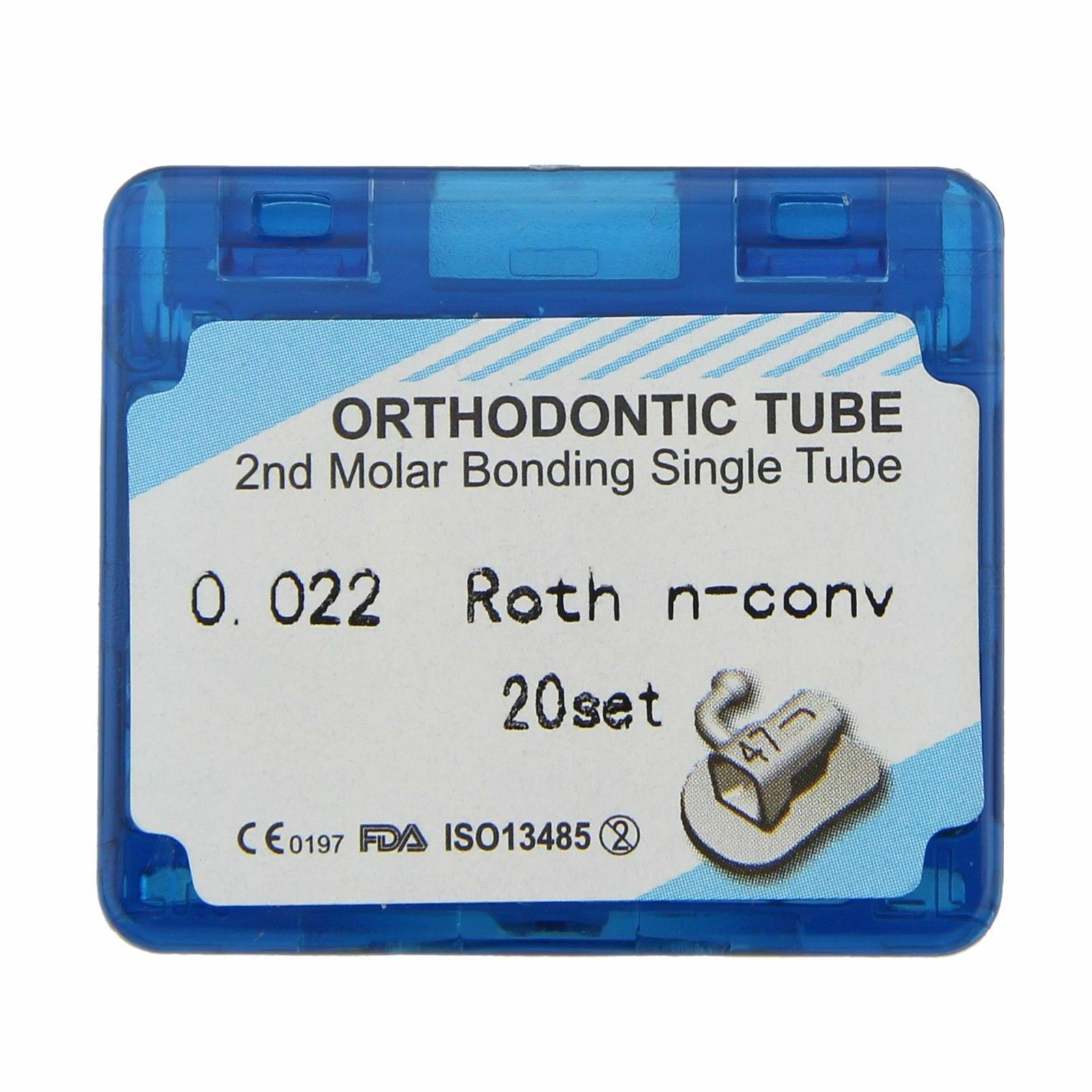 20 Sets Dental Orthodontic Buccal Tube 2nd Molar Bonding Roth 022 Non ...