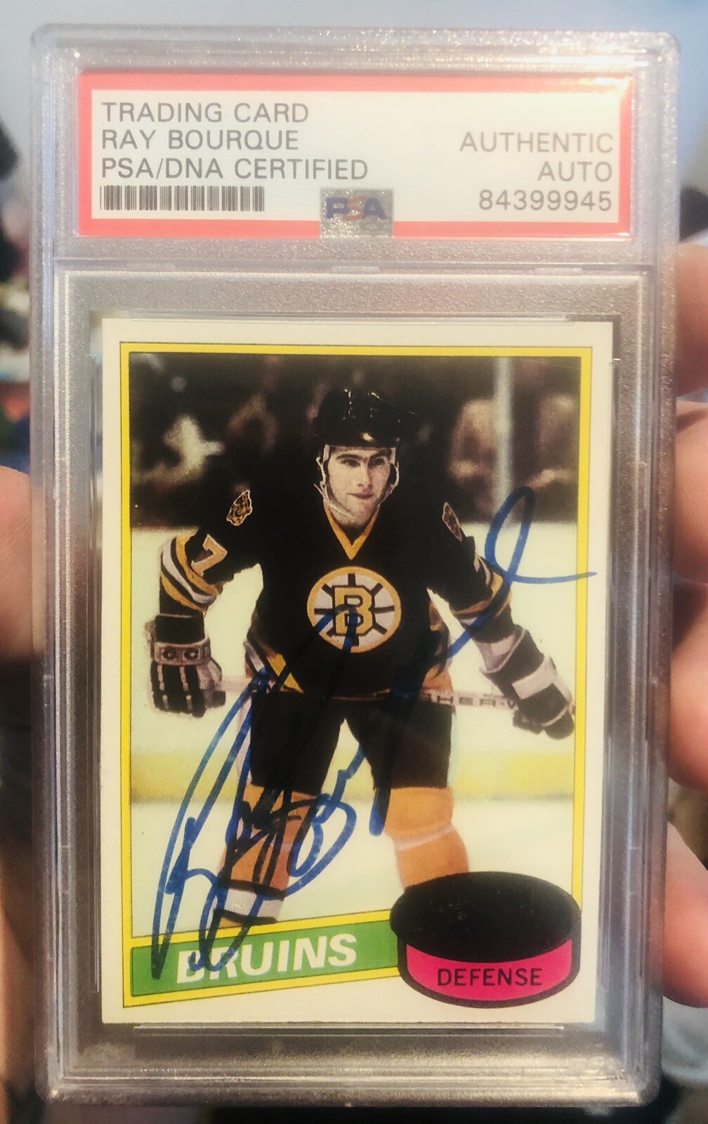 1980-81 TOPPS SIGNED ROOKIE CARD RAY BOURQUE BOSTON BRUINS AVALANCHE ...