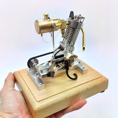 Retro Single Cylinder Engine 2.1CC Mini Hoglet Gasoline Engine Model ...