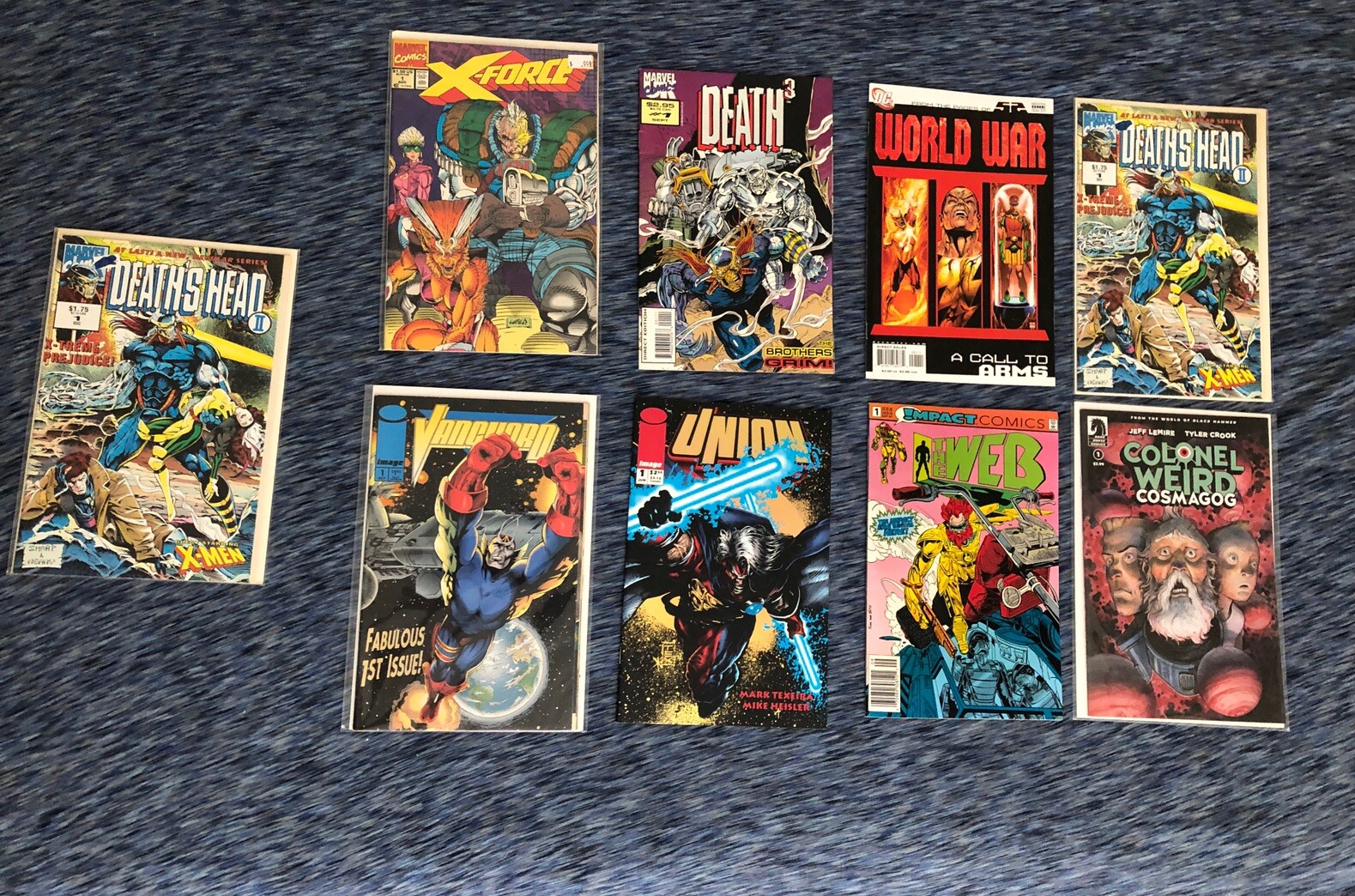 *Modern Comic Lot of 9, All First Issues, The Web, Vanguard, X-Force ...