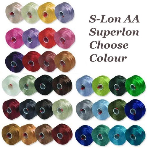 Superlon S-Lon Beading Thread Cord Size AA Tex 35 0.09mm Choose from 36 ...