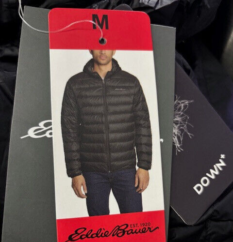 Eddie Bauer Cirruslite Down Jacket 650 Fill Repel Water Resistant(Black ...