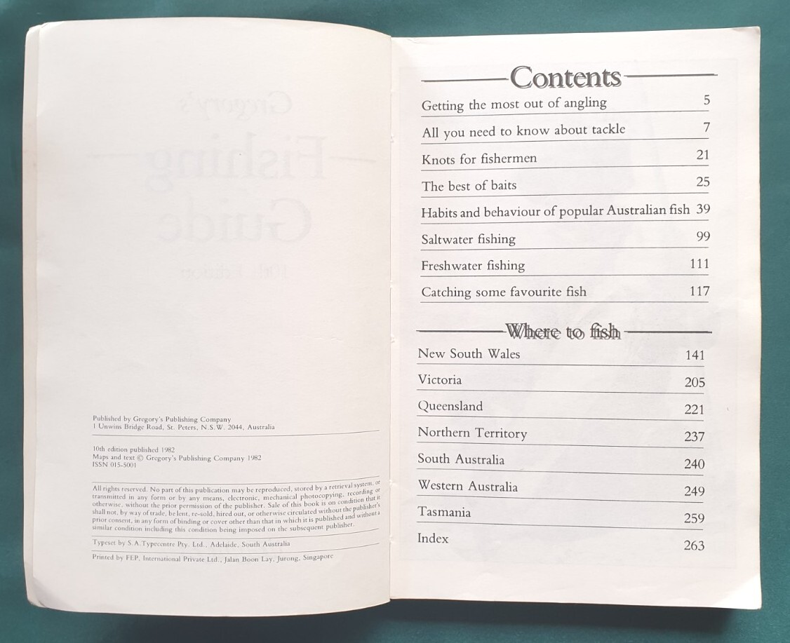 Gregory's Fishing Guide 10th Edition. Paperback. Featuring Tips, Maps ...