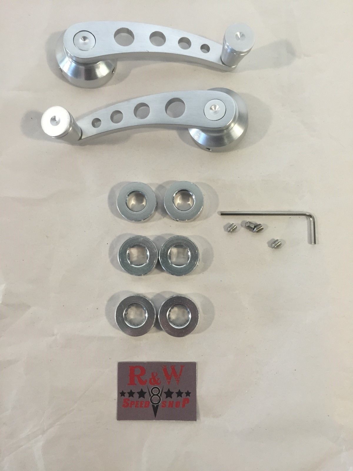 Pair Billet Door Handles & Window Crank Kit - Hot Rat Rod Custom Muscle ...
