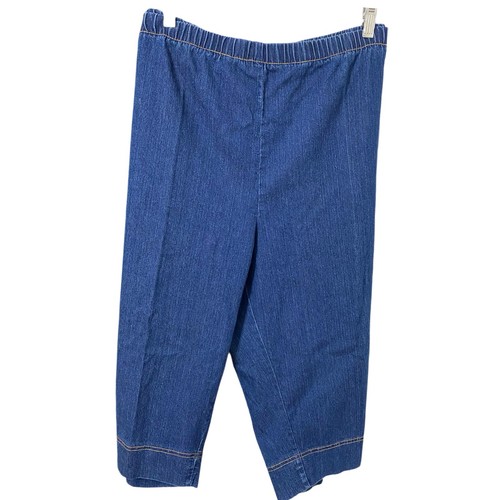 JMS Just My Size Dark Blue Jean Pull On Stretch Capris Plus Size 4X 26/ ...