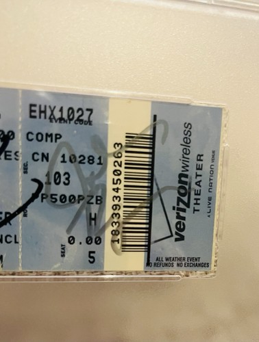 Peter Frampton & John Regan RIP Signed 2006 Concert TICKET AUTOGRAPH ...