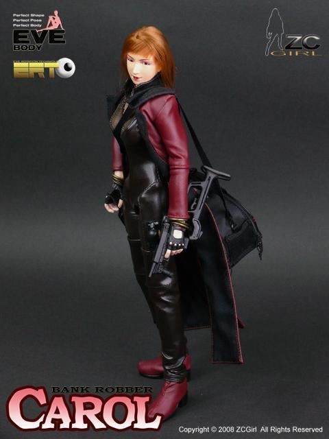 1/6 scale toy Bank Robber - Carol - Red Trench Coat | eBay