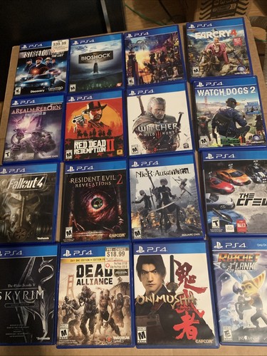 Lot Of 24 PS4 Games Playstation 4 (Used/Preowned) Farcry, Resident Evil ...