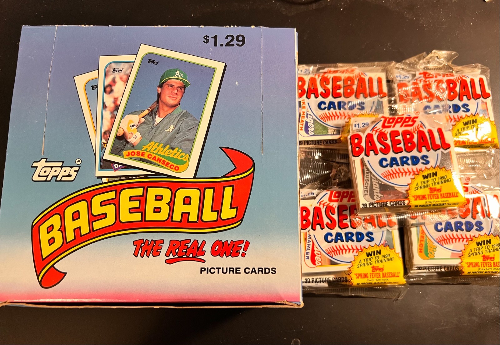 1989 Topps Baseball Cello Packs Box - 24 Packs - 39 cards per pack | eBay