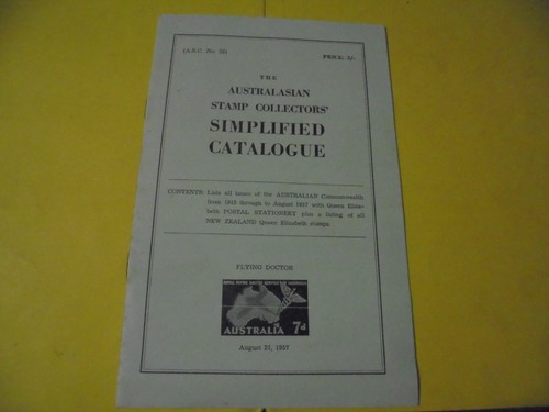 1957 AUSTRALIAN STAMP COLLECTORS SIMPLIFIED CATALOGUE - COMMONWEALTH ...