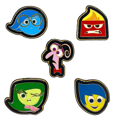 Inside Out 5x Pin Set Disney Pin Lot Anger Happy joy. | eBay