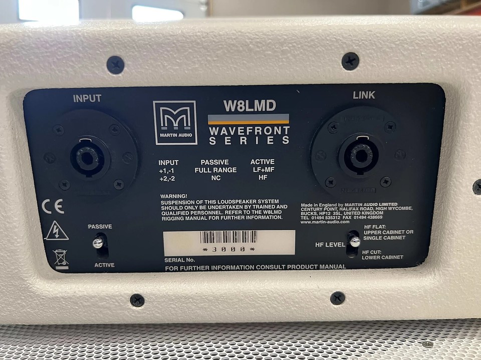 Complete Martin Audio Line Array System-4x W8LMD's, 2x WMX 18" Folded ...