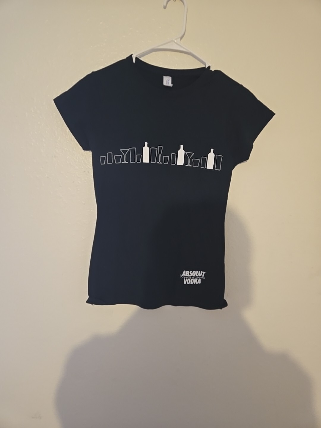 Lot of Two NEW Absolut Vodka Women's T Shirt Size Small black top. Nice ...