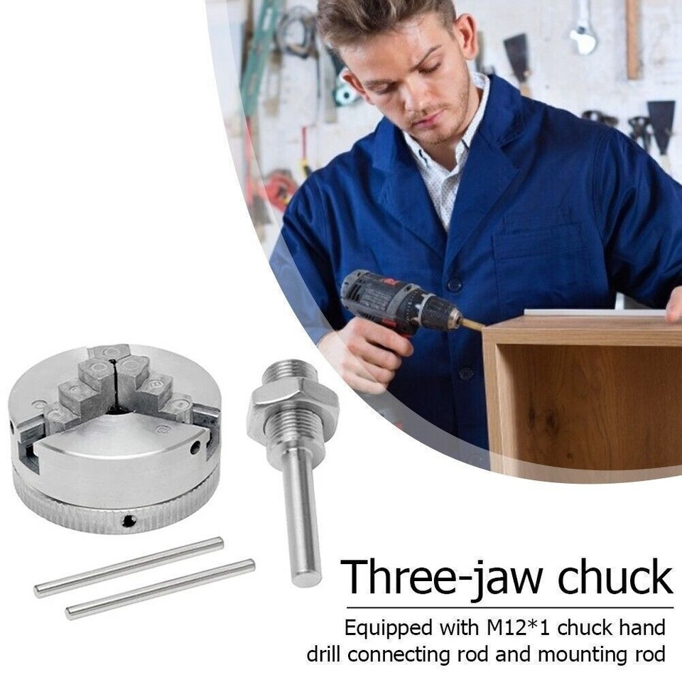 Mini Drill Chuck,Z011 Metal 4 Jaws Manual Lathe Chuck Clamp HCS,Self ...