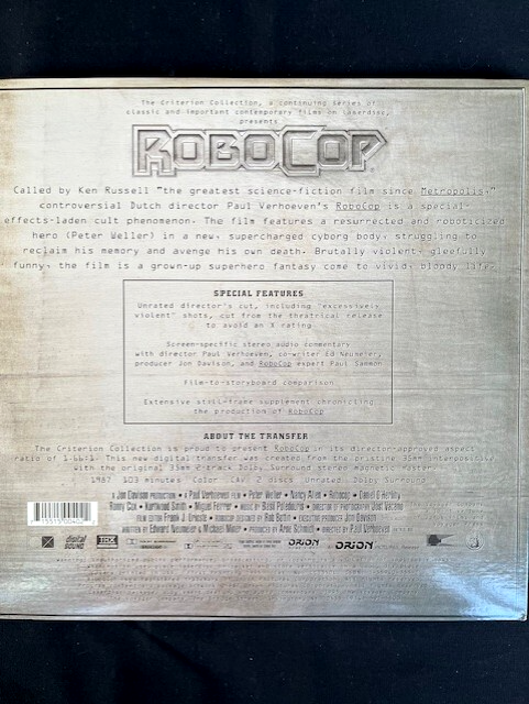 RoboCop-1987 (Criterion Collection 2 Laser Discs #198) Unrated Director ...