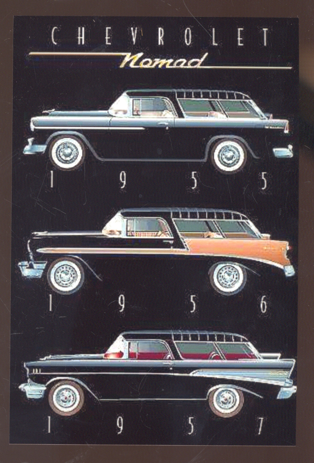 1955 1956 1957 CHEVROLET NOMAD CAR DEALER ADVERTISING POSTCARD COPY '57 ...