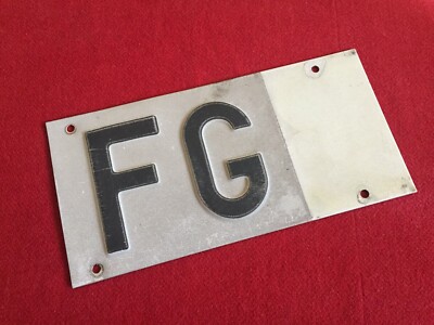 AUTO EPOCA VINTAGE TARGA METALLO FOGGIA FG SIGLA SCRITTA PROVINCIA ...
