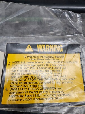 ALLIS CHALMERS TWO SPEED PTO DECAL 70271602 | eBay