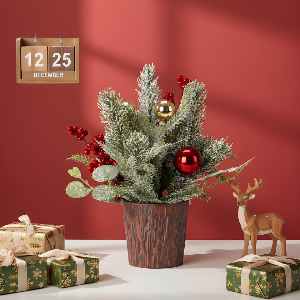 Mini Christmas Tree Centerpieces for Tables with Lights TabletopXmas ...