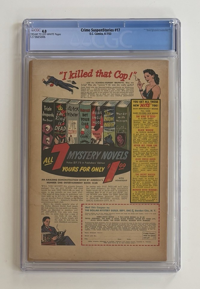 Crime Suspenstories # 17 - CGC 4.0 - Key Issue - EC Comics Pre Code ...