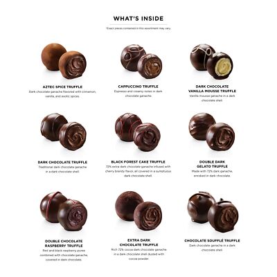 Godiva Chocolatier Assorted Dark Chocolate Truffle Gift Box for