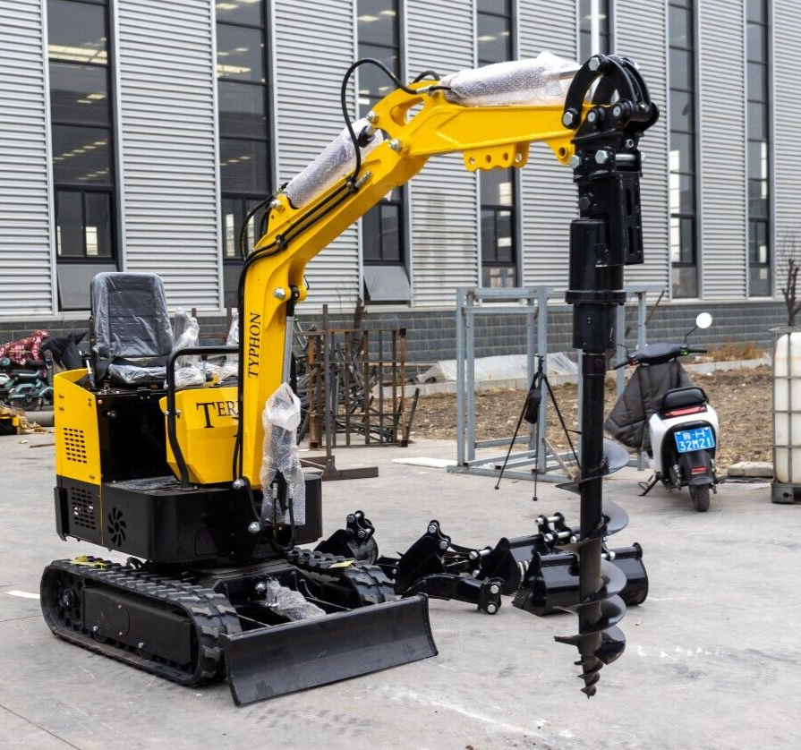 In USA Mini Excavator 1 Ton Digger 13.5hp Gas Tracked Crawler B&S EPA ...