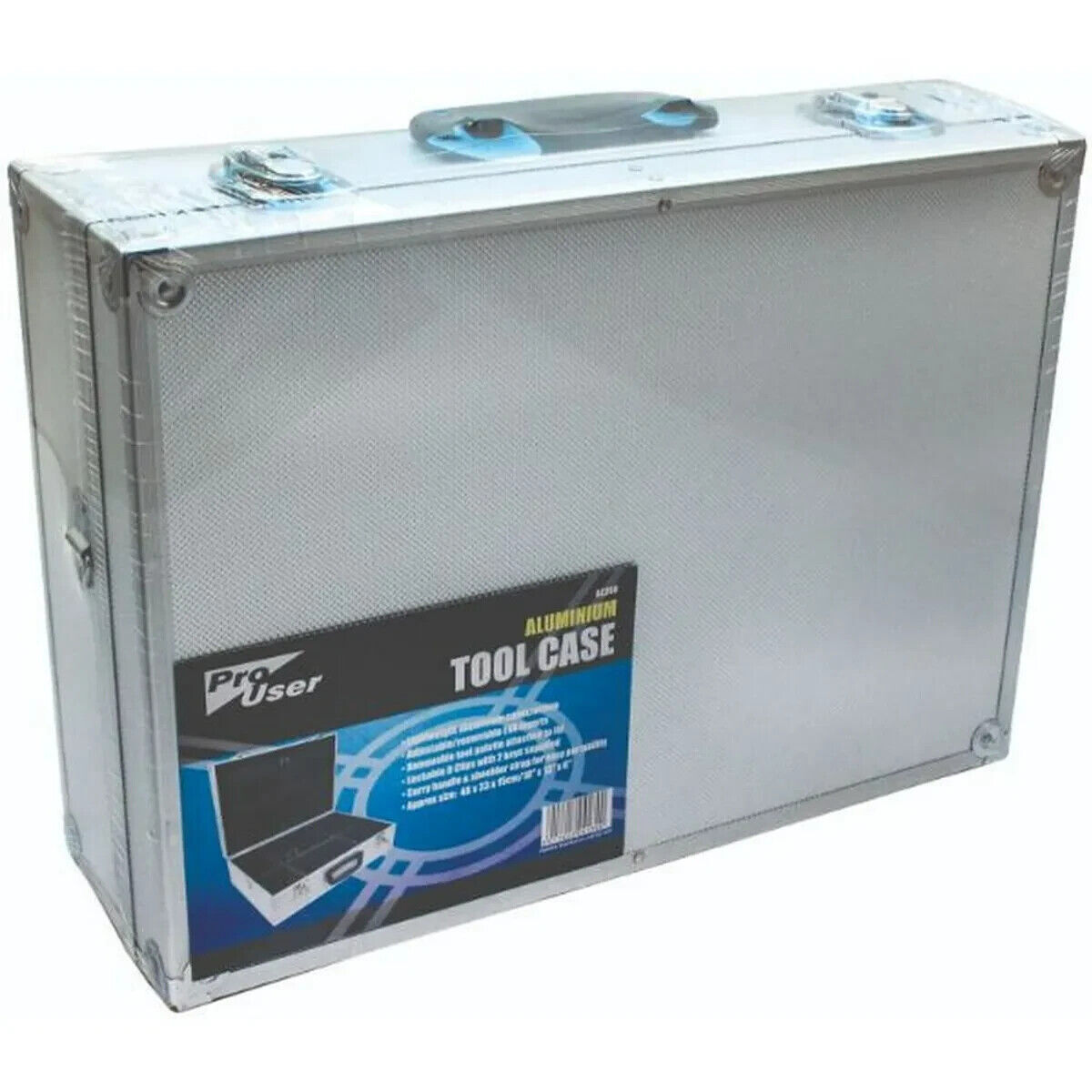 Lockable Tool Storage Case Aluminium Carry Strap Organiser Heavy Duty ...