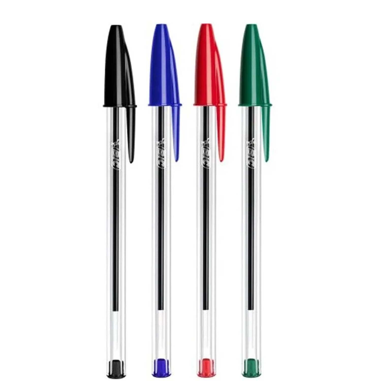 BIC Cristal Medium BallPoint Pens Biros Ball Point Biros Black,Blue,Red ...