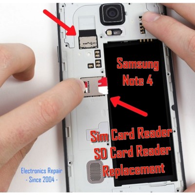 Samsung Galaxy Note 4 N910 Sim Card SD Memory Card Tray Reader ...