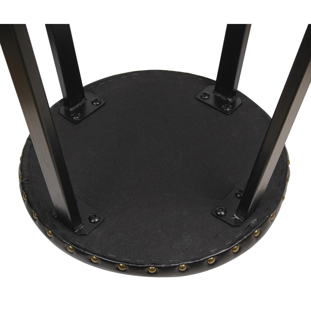 24'' Black Round Backless Metal Bar Stool Kitchen Stools Pack of 2 | eBay