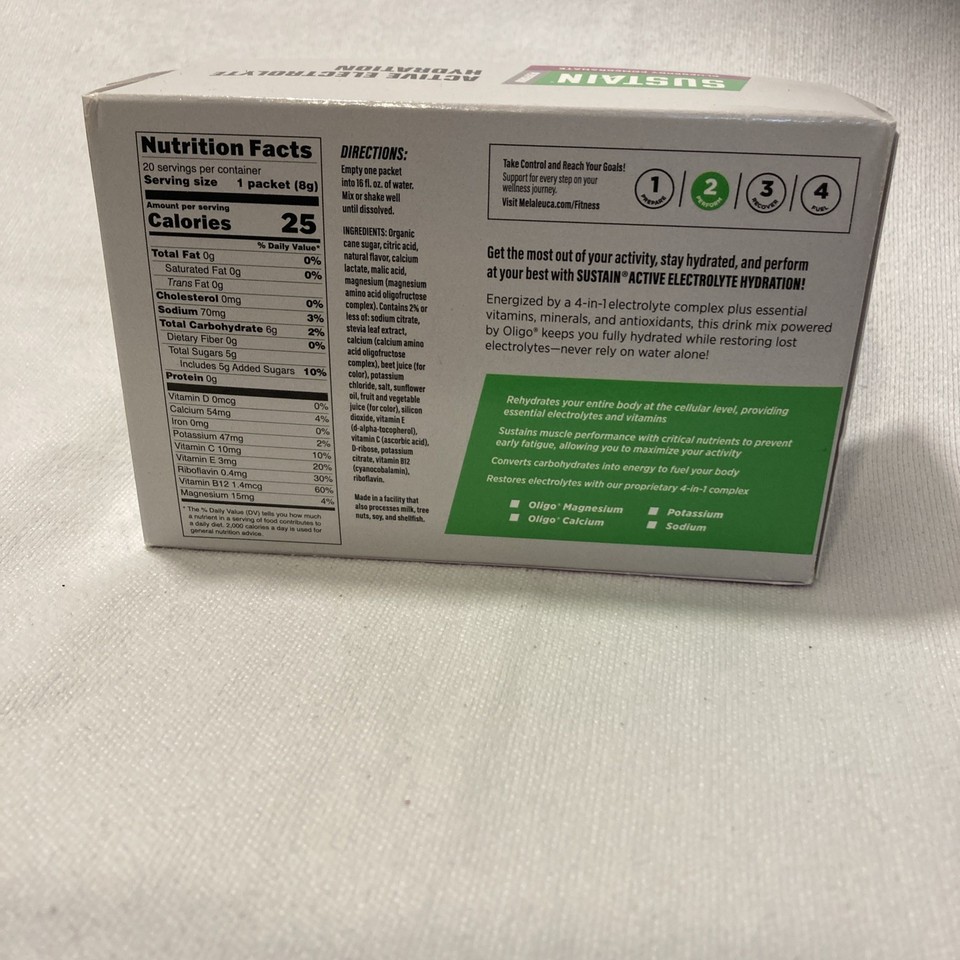 Melaleuca Sustain Active Hydration Blueberry Pomegranate Packets 160g NEW | eBay