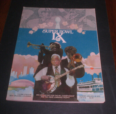 SUPER BOWL IX PROGRAM - STEELERS vs VIKINGS - JANUARY 12, 1975 | eBay