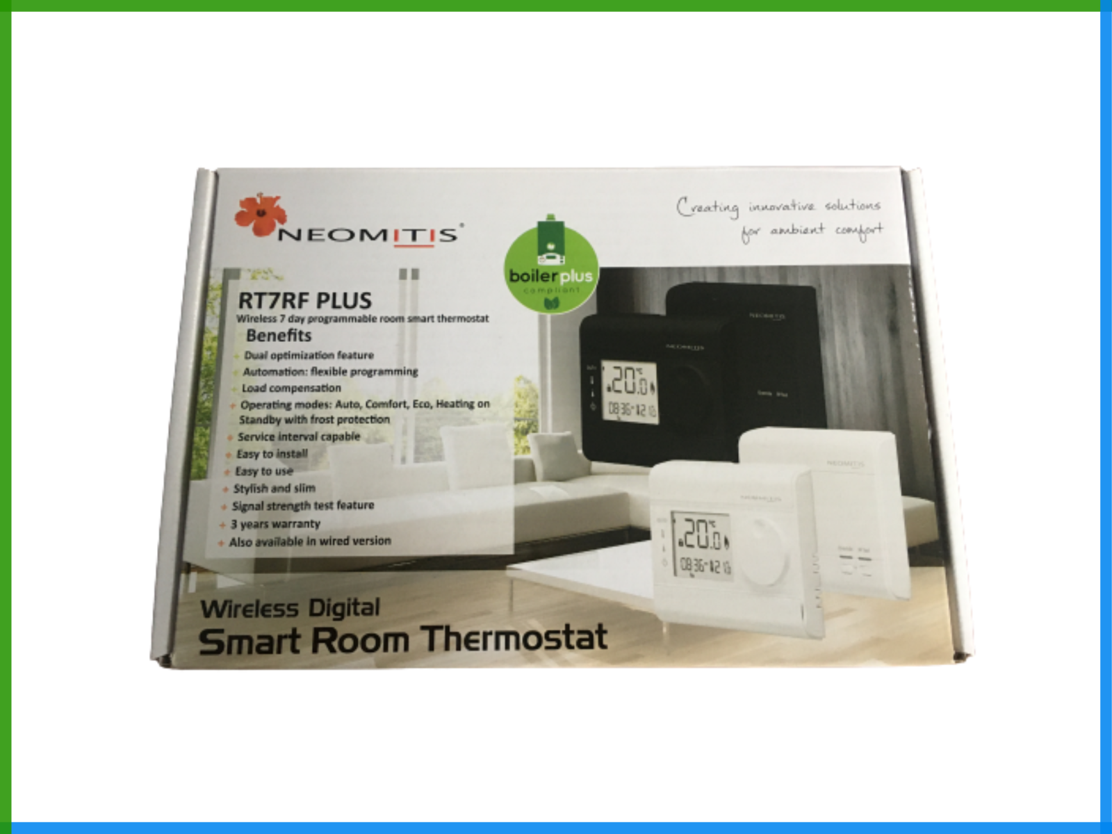 Neomitis RT7RF plus 7 Day Programmable Wireless Thermostat Boiler Plus ...
