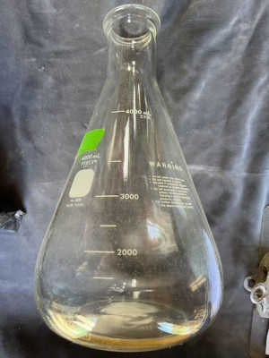 Corning Pyrex 5320-4L 4L Erlenmeyer Flask Filtering Heavy Wall ...