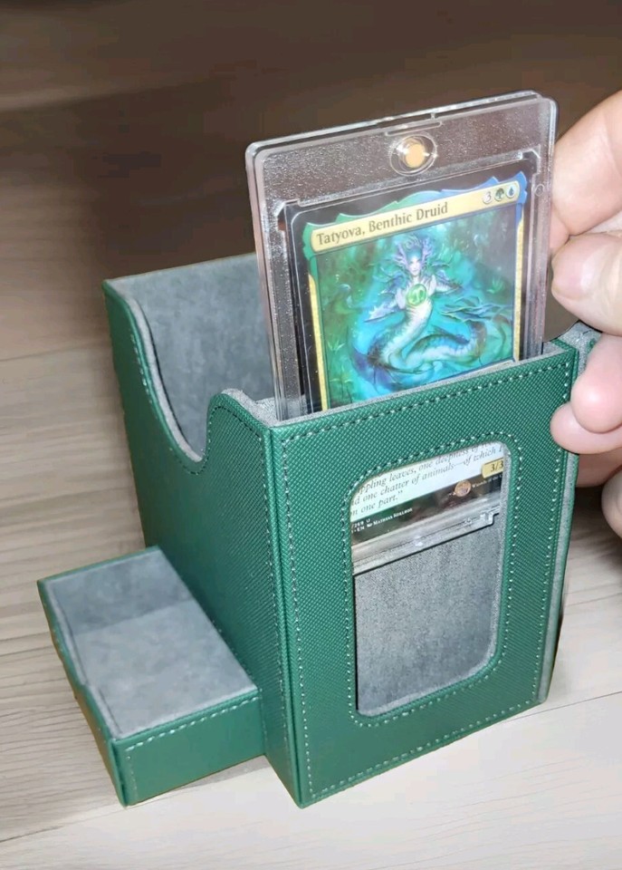 MTG Commander Deck Card Box Display Window Dice Drawer 100+ & 60 ...