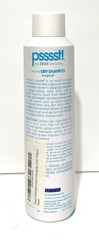Psssst! The True Original Instant Dry Shampoo 5.3oz Tropical | eBay