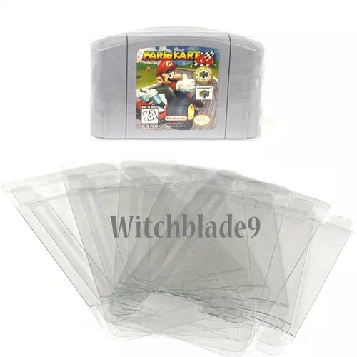 50 N64 Nintendo 64 Cartridge Cart Box Protectors Clear Plastic Case ...