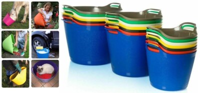 15L / 25L / 40L FLEXI TUB WITH HANDLE BUILDER BUCKET TRUG CONSTRUCTION ...