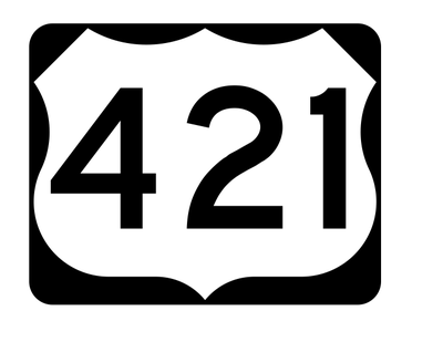 US Route 421 Sticker R2199 Highway Sign Road Sign | eBay