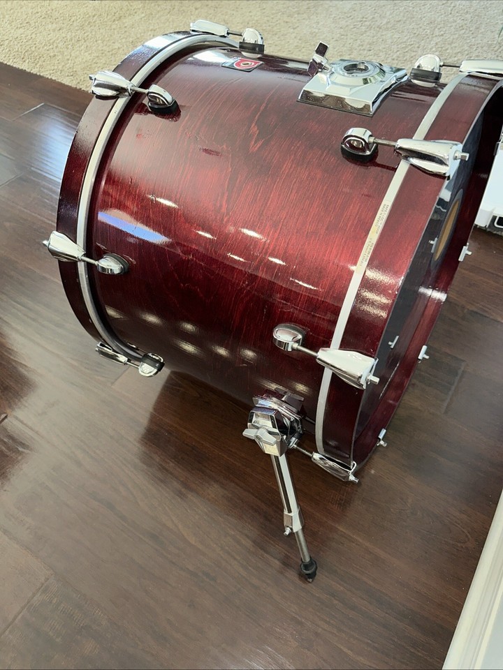 Sale! PREMIER XPK 22” Maroon LACQUER Bass Drum Red See Details | eBay