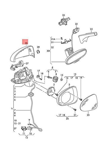 Genuine AUDI A3 Cabriolet Mirror Cap . Aluminium 8V0857528A3Q7 | eBay