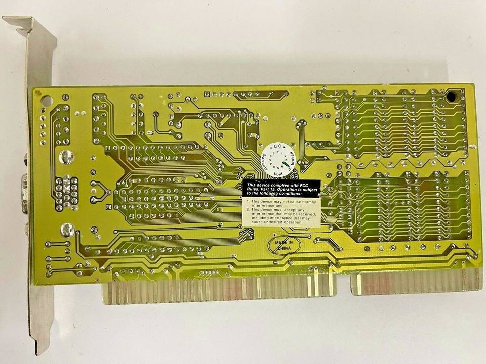 VINTAGE 1992 REALTEK PT-507A RTG3106 1 MEG ISA VGA CARD FCC I7KV3-91020 ...