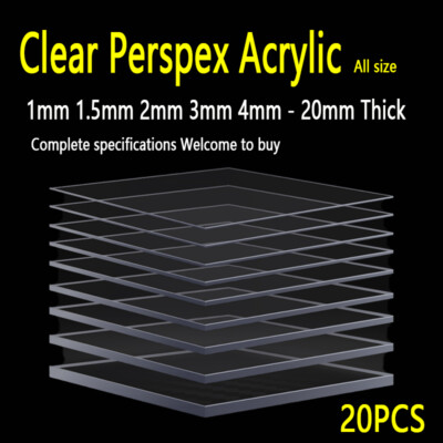 Clear ACR Sheet Cut 1mm 1.5mm - 20mm Thick Clear Plastic Material ...