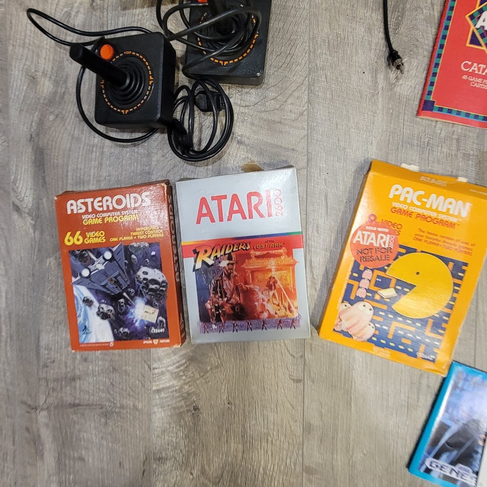 Atari 2600 Video Game Console With Games Pac Man, Complete Set ...